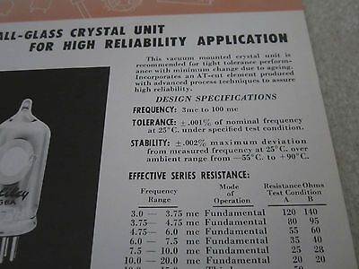 VINTAGE BROCHURE LEAFLET BLILEY BG7 60's 503A QUARTZ CRYSTAL FREQUENCY ...