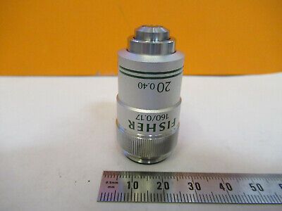 FISHER 20X /160 OBJECTIVE LENS OPTICS MICROSCOPE PART AS PICTURED &F1 ...