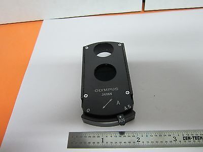 MICROSCOPE PART POLARIZER SLIDE OLYMPUS JAPAN NICE POL OPTICS BIN#B1-R ...
