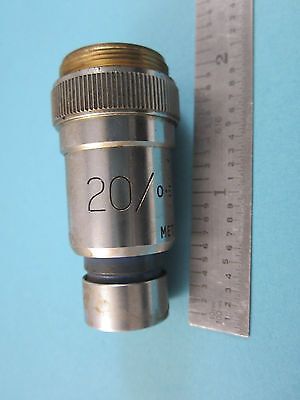 VICKERS ENGLAND UK MICROSCOPE OBJECTIVE 20X OPTICS PART – SILO Surplus