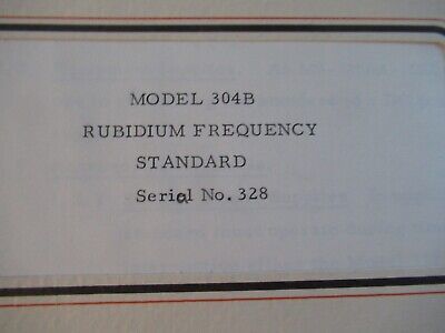 COLLECTABLE RARE TRACOR 304B RUBIDIUM FREQUENCY STANDARD MANUAL &BIBLI ...