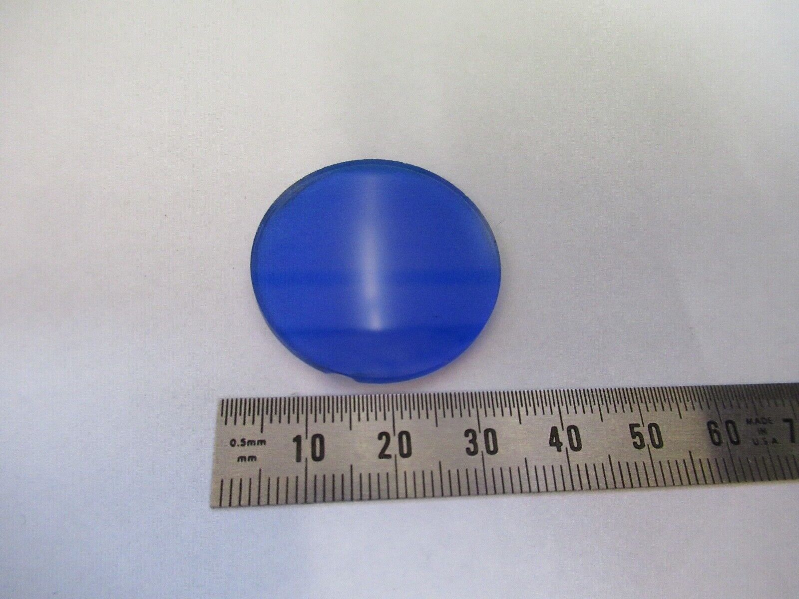 ANTIQUE BAUSCH LOMB BLUE GLASS FILTER OPTICS MICROSCOPE PART AS PICTUR ...