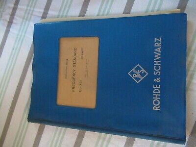 COLLECTABLE RARE ROHDE SCHWARZ XSA QUARTZ FREQUENCY STANDARD MANUAL 19 ...