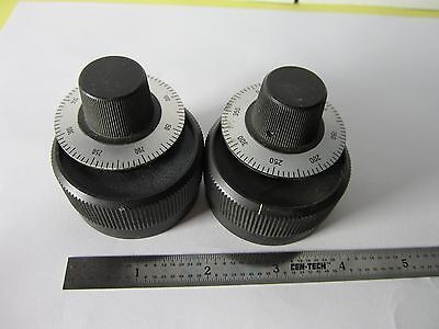 LOT 2 EA OPTICAL MICROSCOPE PART KNOBS ZEISS GERMANY OPTICS BIN#C8-07 ...