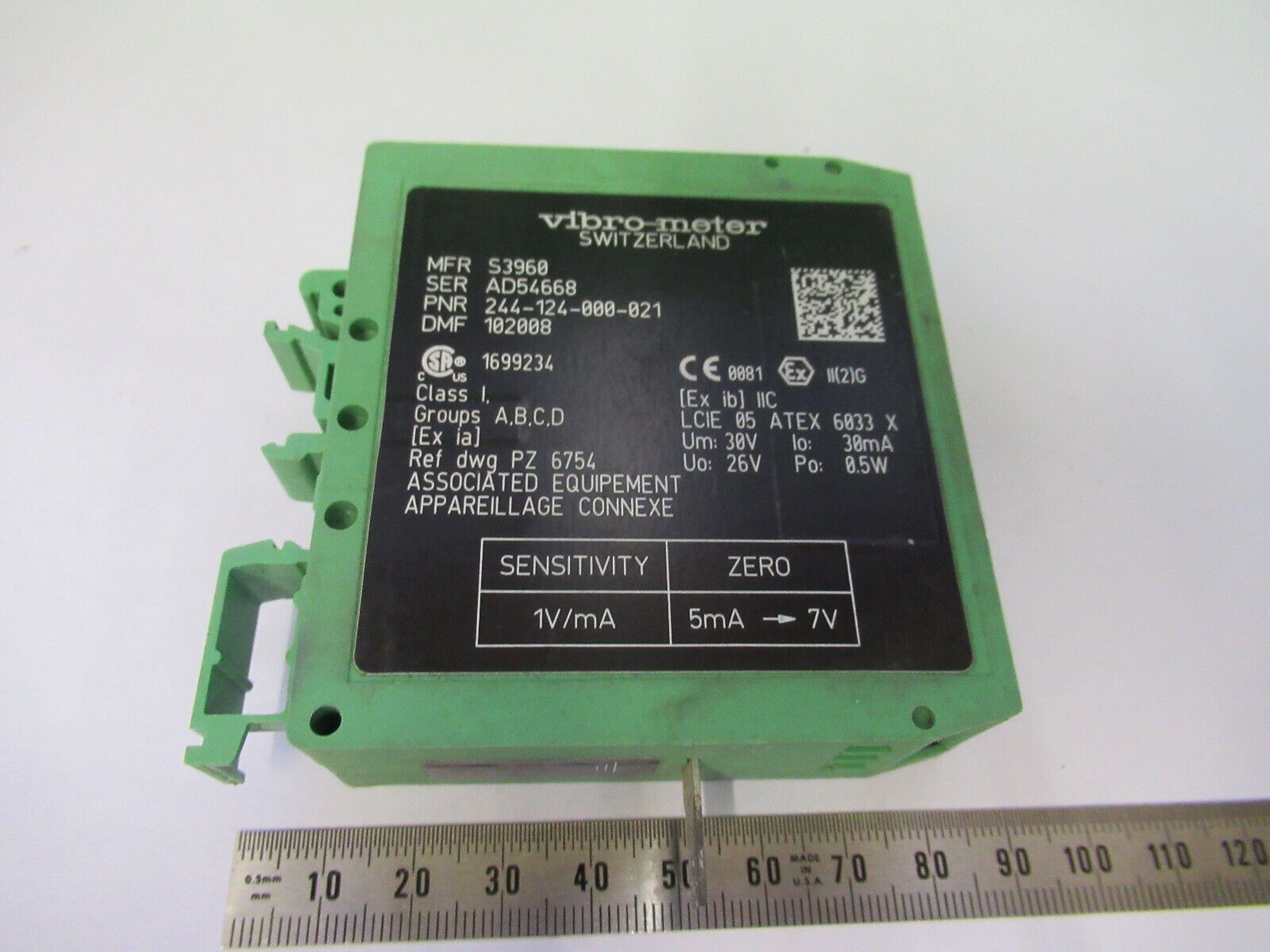 MEGGITT VIBRO-METER GSI 124 GALVANIC ISOLATION MODULE for SENSORs AS P ...