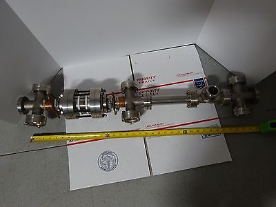 MDC HIGH VACUUM ASSEMBLY HEAVY STAINLESS STEEL + SAPPHIRE WINDOWS AS I ...