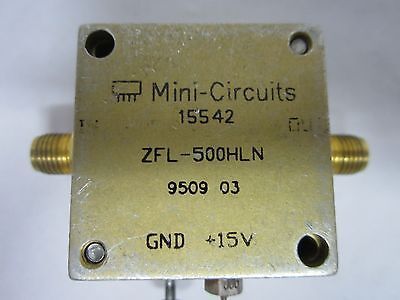 MINI CIRCUITS RF AMPLIFIER FREQUENCY ZFL-500HLN BIN#K1-12 – SILO Surplus