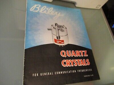 VINTAGE BROCHURE 1941 BLILEY ELECTRIC QUARTZ CRYSTAL FREQUENCY CONTROL ...