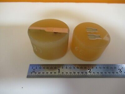 Lot 2 ea METALLOGRAPHIC METAL CROSS SECTION SPECIMEN MICROSCOPY SAMPLE ...