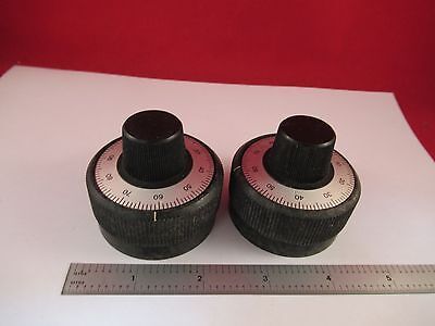 AS PICTURED PAIR MICROSCOPE PART KNOBS ZEISS GERMANY OPTICS a#F7-02 ...