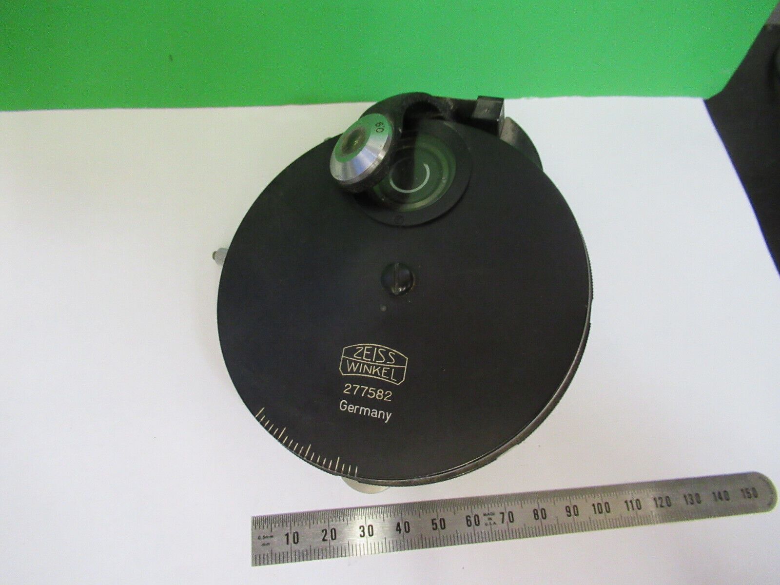 ZEISS WINKEL GERMANY CONDENSER PHASE IRIS MICROSCOPE PART AS PICTURED ...