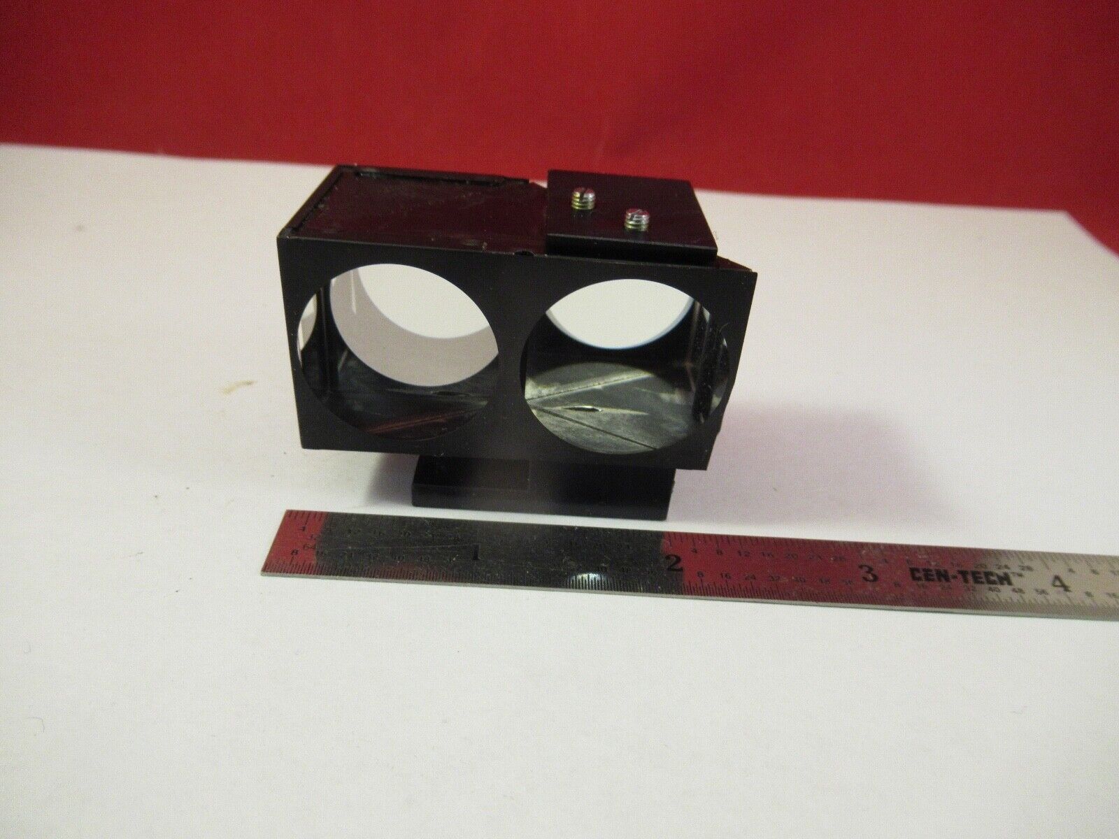 OLYMPUS JAPAN GLASS PRISM HEAD OPTICS MICROSCOPE PART AS PICTURED &FT ...